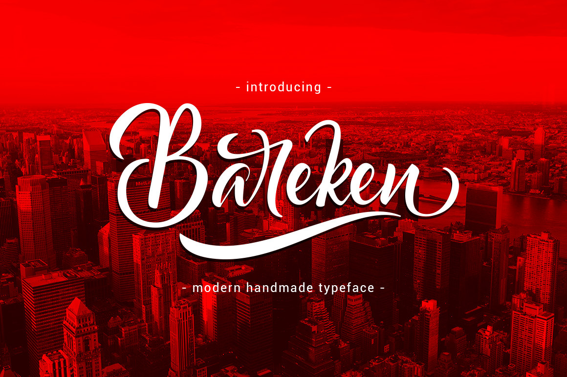 Bareken Typeface, a Script Font by Thirtypath Studio