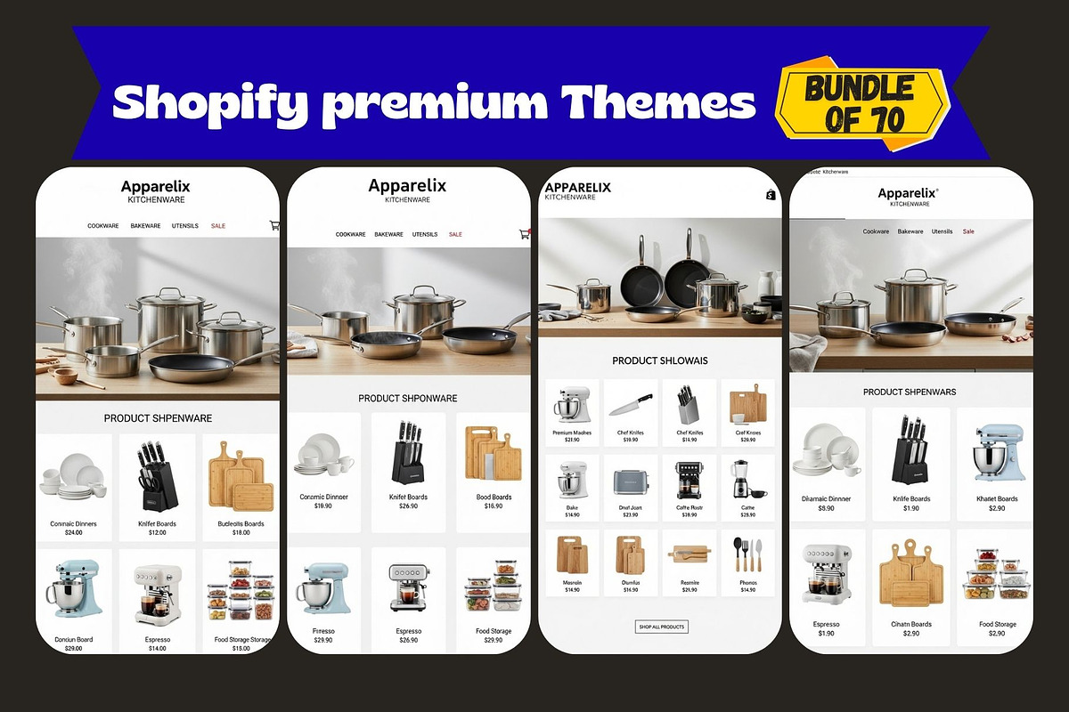 Shopify Premium 70 Themes Bundle, a Shopify Template by Aban's World