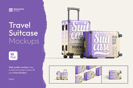 Travel Suitcase PSD Mockup | Product Mockups ~ Creative Market