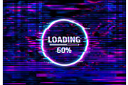 Digital loading bar glitch, a Technology Illustration by Vector Tradition