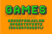 Pixel vector alphabet design, an Illustration by Revelstockart