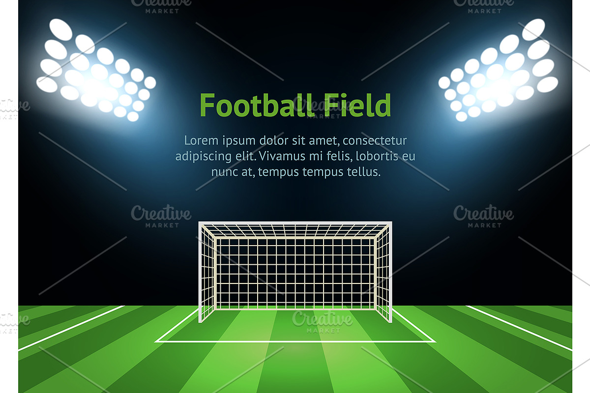 Football Field Card Poster, an Illustration by Bigmouse_art | Creative ...