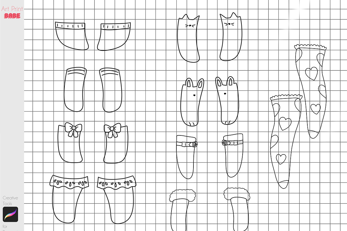 Photoshop Chibi Shoe Clip Studio Abr, a Brush Add-On by ArtPrintBabe