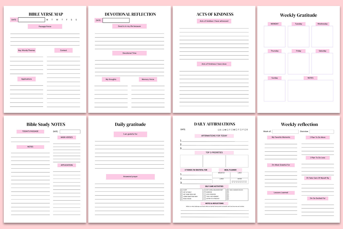 Editable Prayer Journal Canva