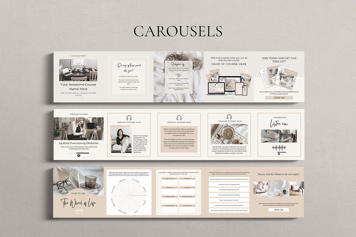 Life Coach Instagram Canva Templates