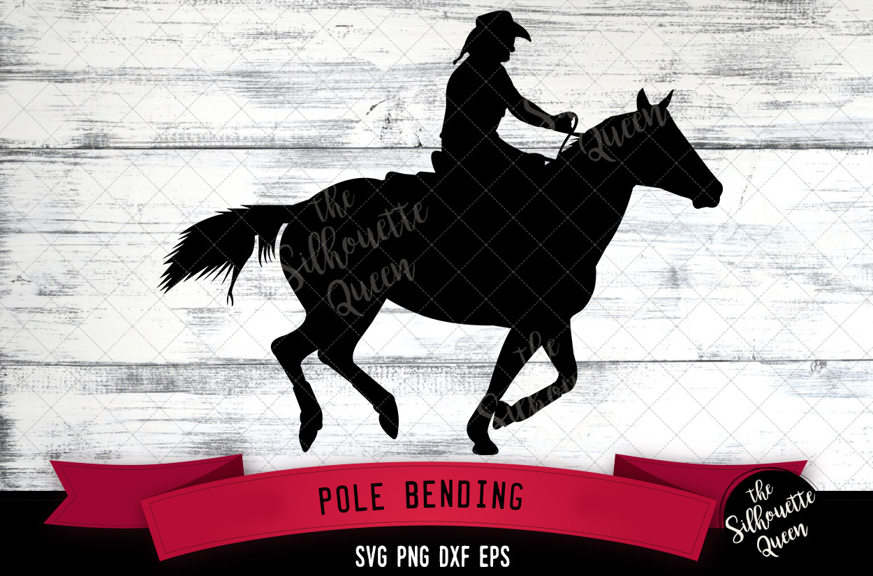 Pole Bending svg file, rodeo cowboy, an Object Graphic by The ...