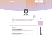 Profile Page | Website & App Templates ~ Creative Market