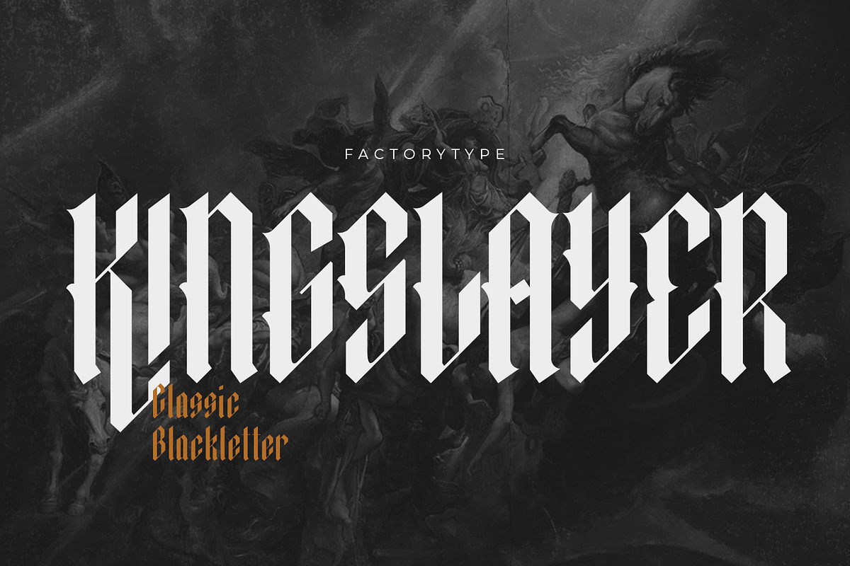 Kingslayer - Modern Blackletter Font | king slayer font, kingslayer font | Creative Market