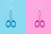 Baby blue pink scissors for hygiene, a Health & Medical Photo by ...