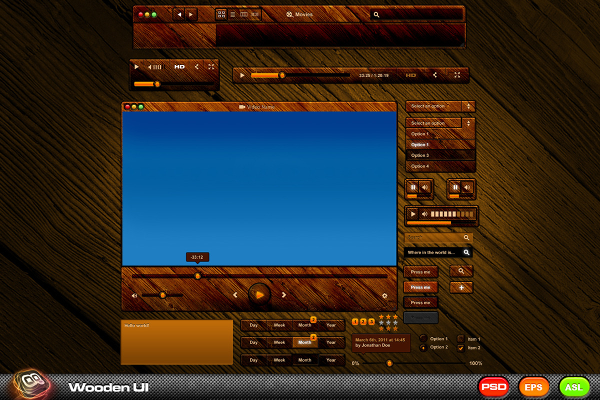 Wooden Mac UI Kit, an UI Kit Template by quicky