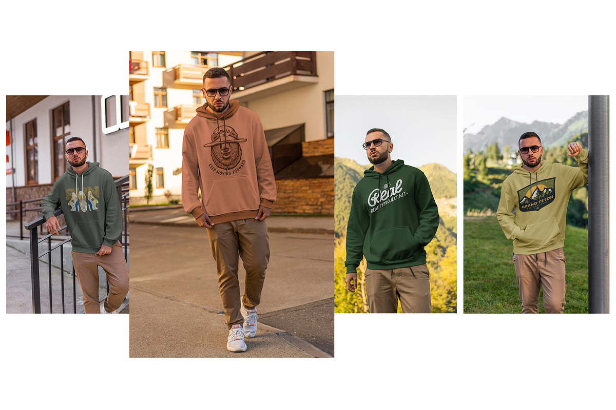 Hoodie Mock-Up Mountains, a Print Template by Dikarte.Store