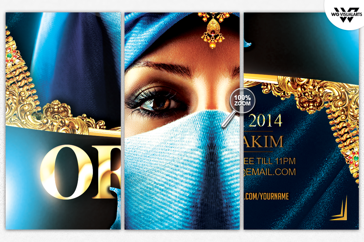 Oriental Indian Flyer Template, a Flyer Template by WG DESIGN