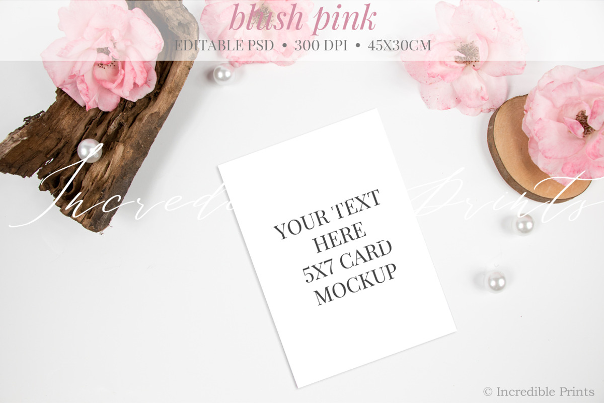 Rustic Wedding Invitation Mockup, a Mockup by Blush Roses Print