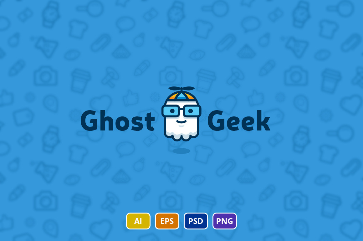 Ghost Geek Logo Template, a Branding & Logo Template by Manudesign
