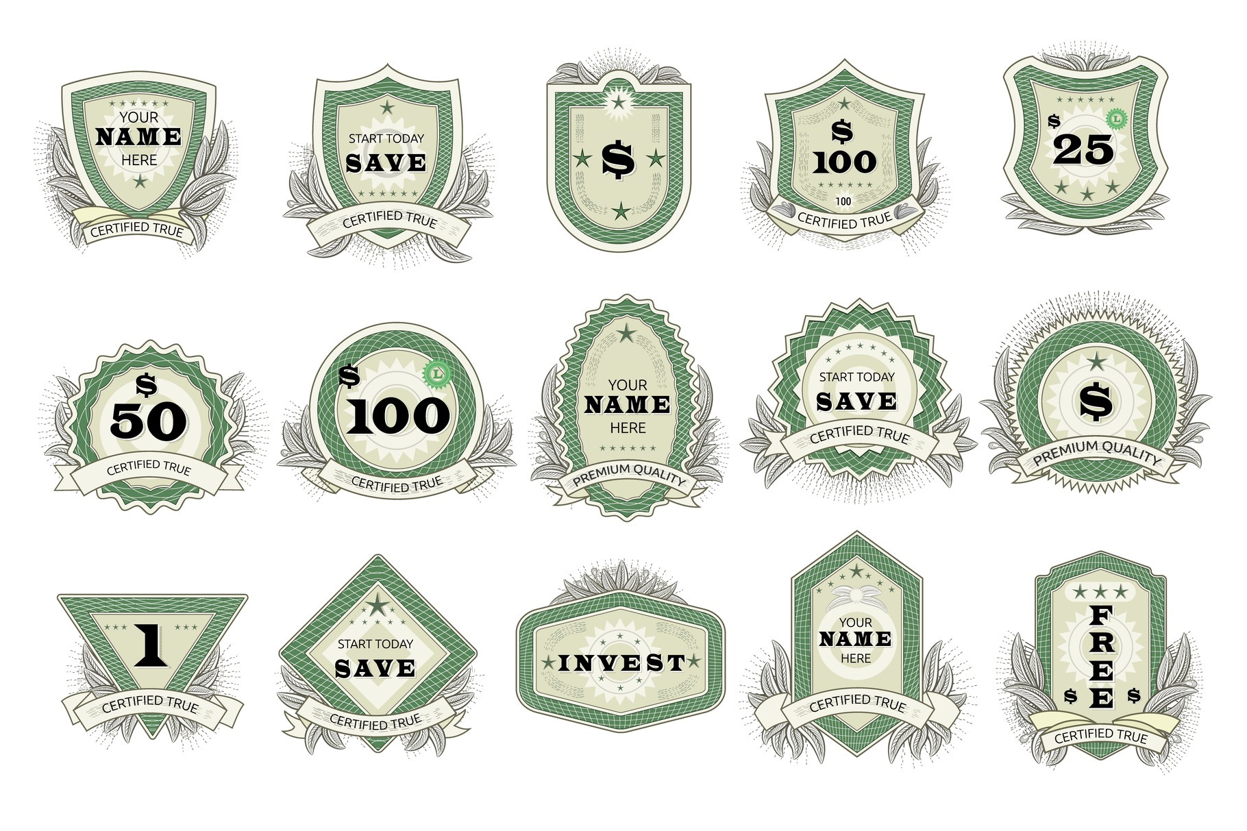 Vintage badge vector retro sticker or premium emblem sign illustration ...