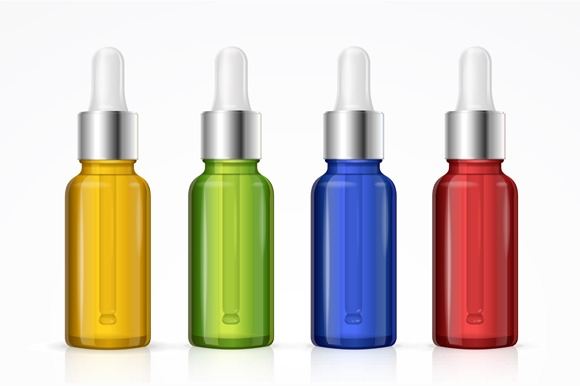 Dropper Bottle Set Colorful. Vector, an Object Graphic by More Shop