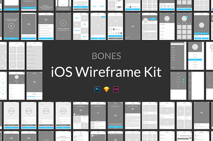 Bones Wireframe Kit Pack, a Wireframe Template by Web Donut