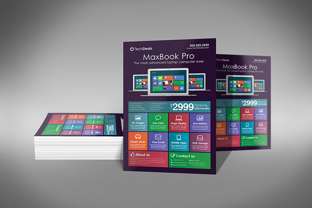 Computer Business Flyer Template, a Flyer Template by Creativenauts