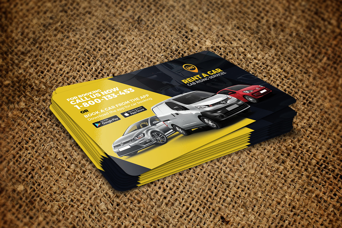 Car Rent Service Business Card, a Business Card Template by GraphicsEgg