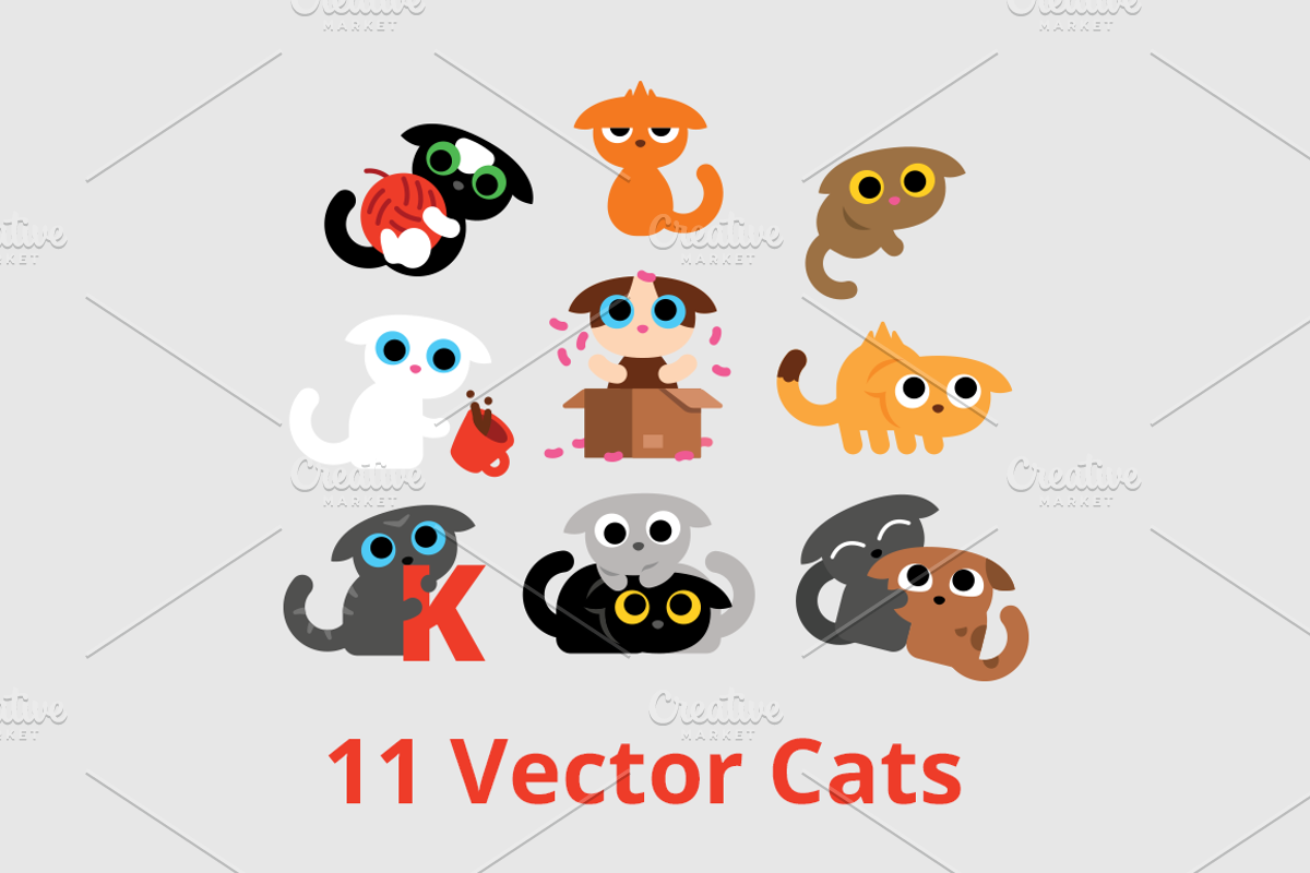 Kitties World Illustration Clipart, an Object Illustration by Manudesign