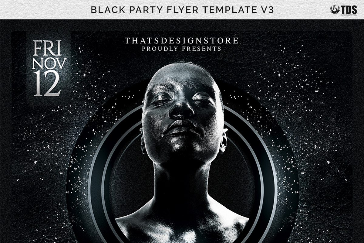 Black Party Flyer PSD Design Template