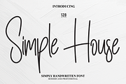 Simple House | Script Font, a Script Font by Scratchones