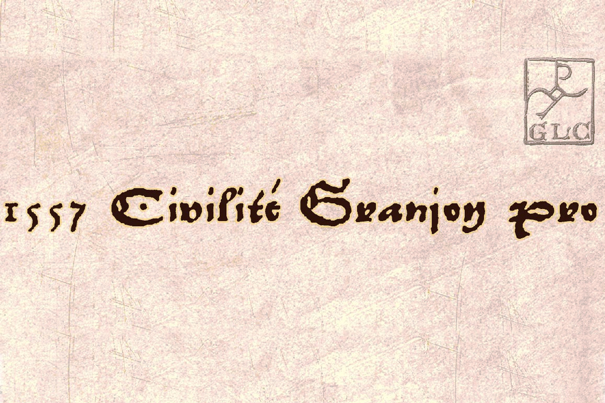 1557 Civilite Granjon PRO, a Blackletter Font by GLC Foundry