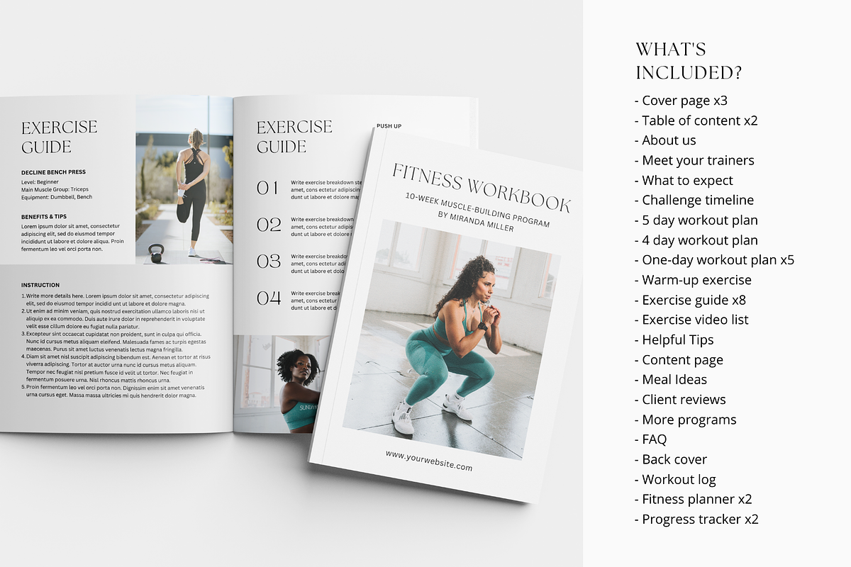 Fitness Workout Book Template, a Magazine Template by ShopRShop