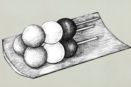 Hand drawn dango japanese psd featuring asian, charcoal, and cuisine ...