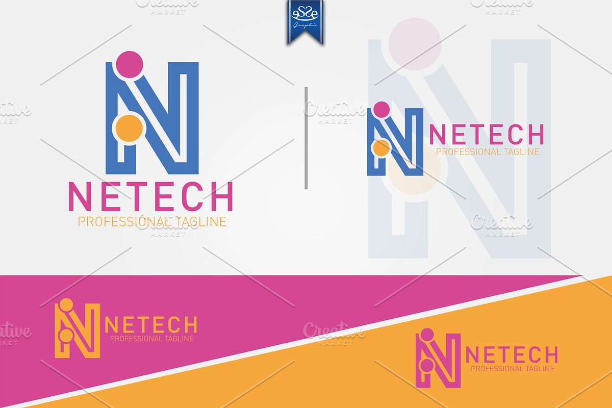 Letter N Tech Logo, a Branding & Logo Template by essegraphic