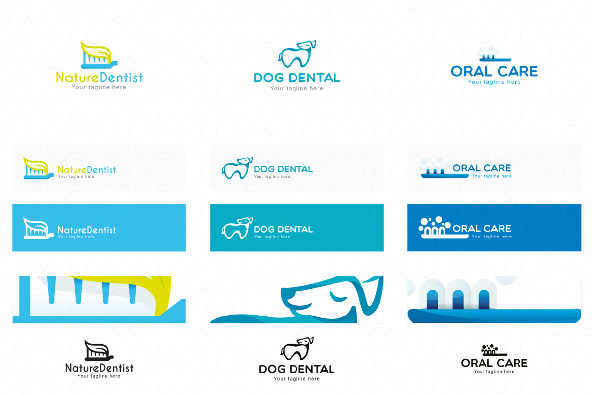 Dental Logos Templates Pack of 10, a Branding & Logo Template by VecRas