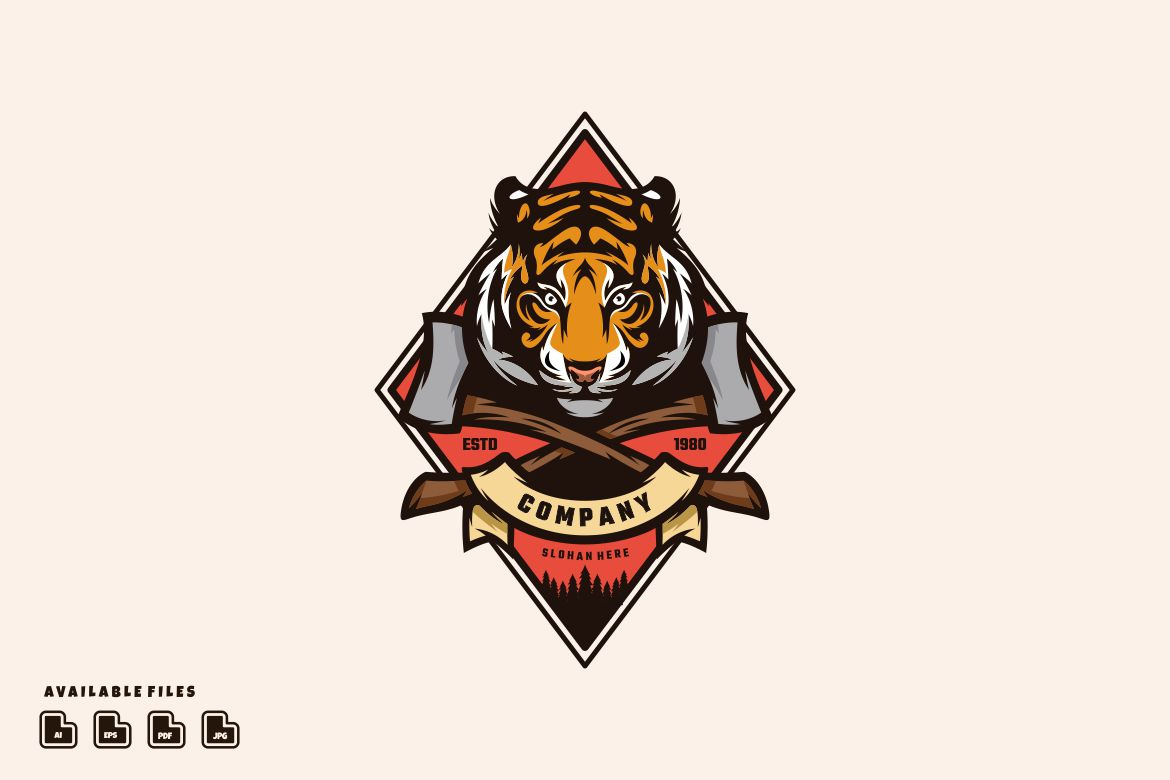 Tiger Logo Design, a Branding & Logo Template by MaikoHatta