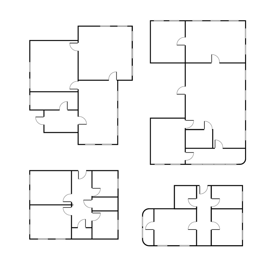 House floor plans isolated on white, an Object Graphic by BestPics