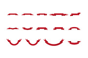 Flat Vector Ribbons, an Object Graphic by kulturrrno