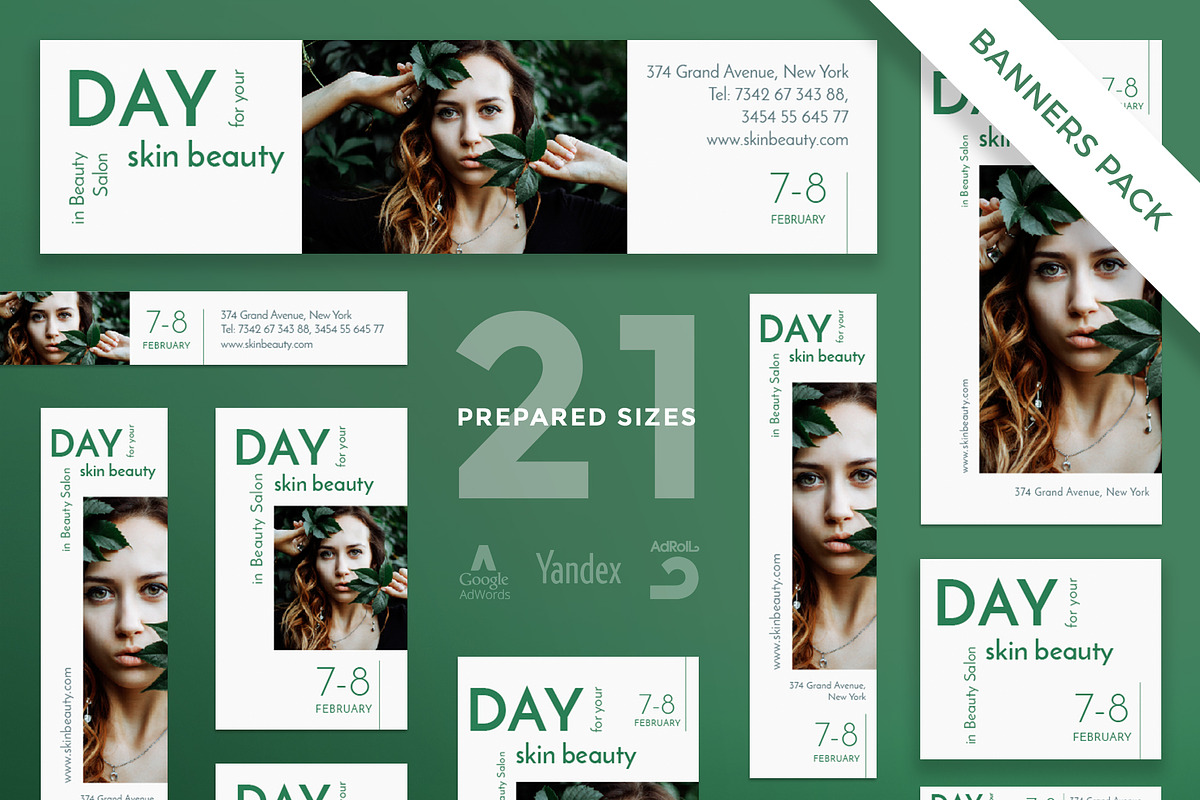 Banners Pack | Skin Beauty, a Templates & Theme by Amber Graphics