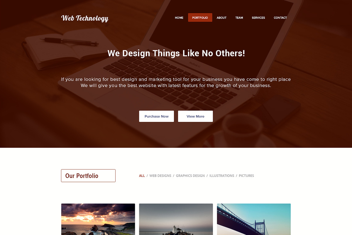 Web Technology Portfolio Theme, a Websites & App Template by zeeshanriaz55