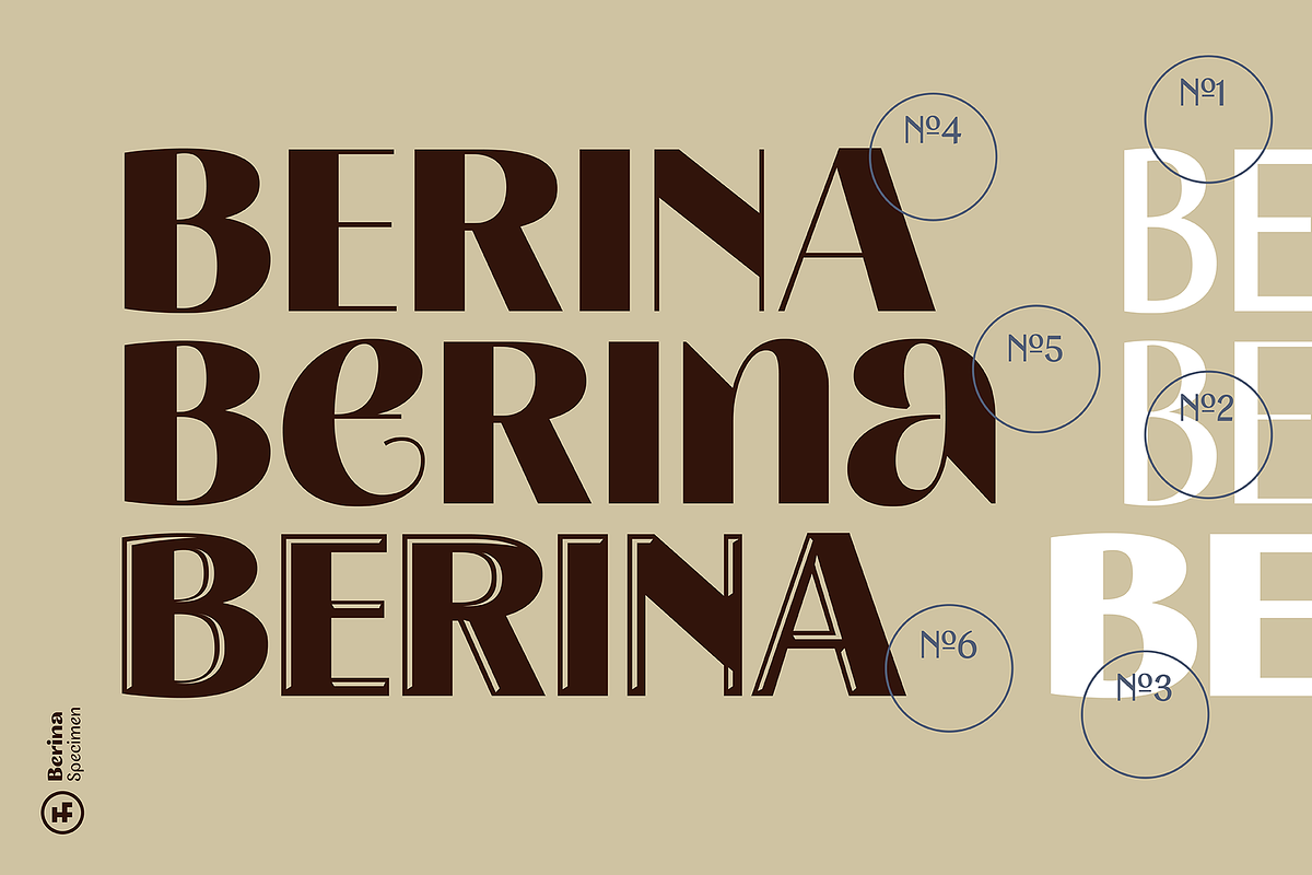 Berina Display, a Sans Serif Font by Hurufatfont