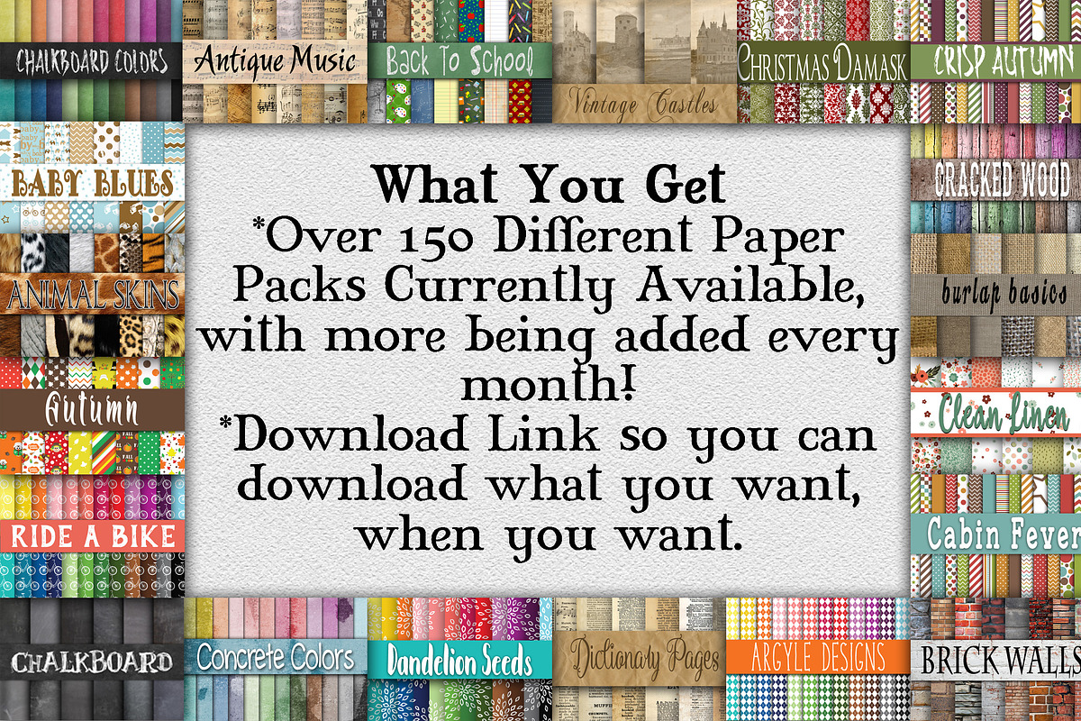 The Ultimate Digital Paper Bundle, a Pattern Graphic by OldMarket Designs