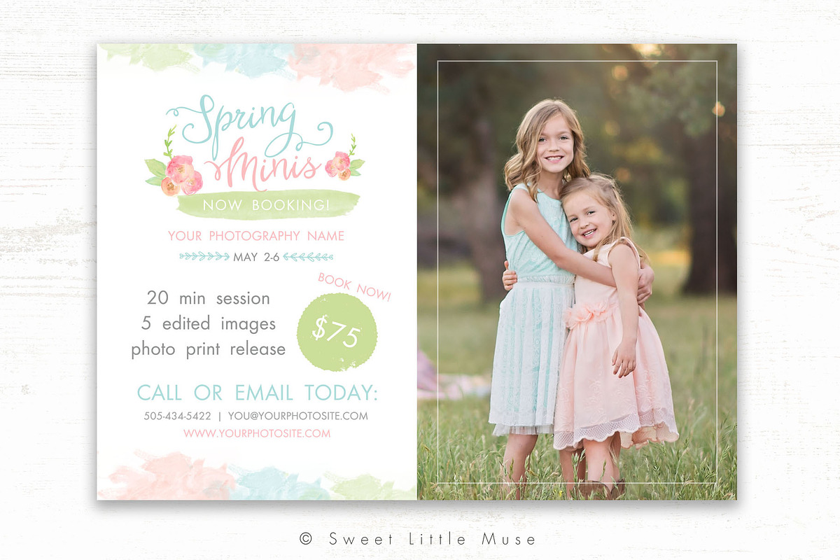 Spring Mini Session Template, a Marketing Template by Sweet Little Muse ...
