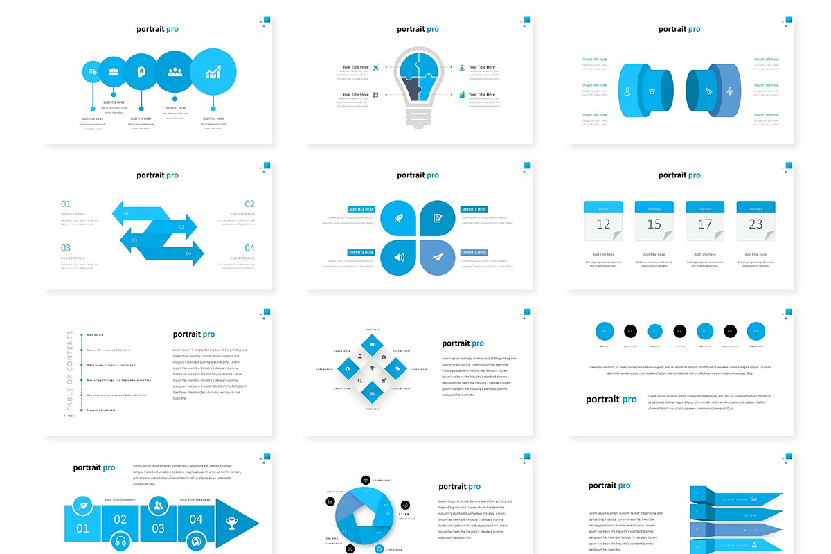 Portrait - Powerpoint Template, a Presentation Template by AQR Studio