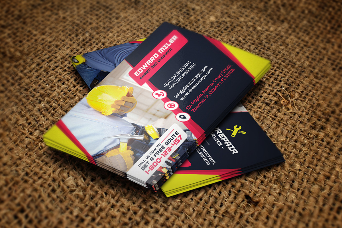 Service/Repair Business Card, a Business Card Template by GraphicsEgg