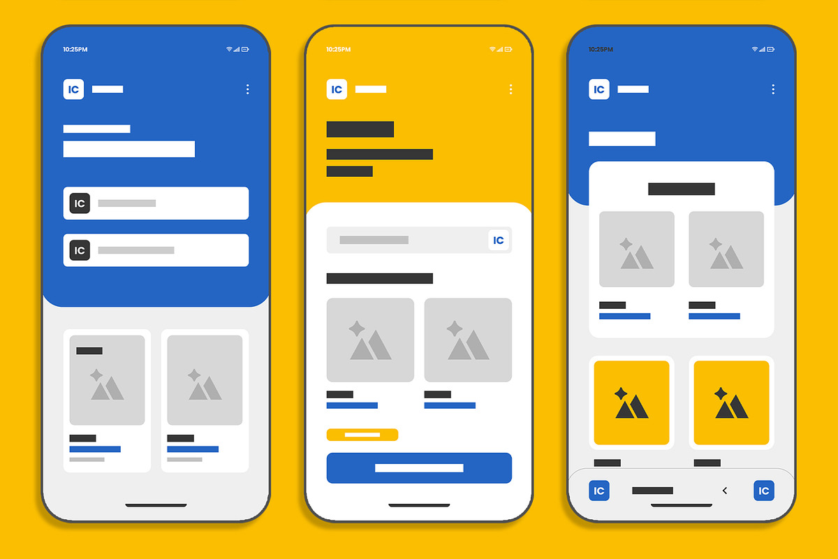Clean Mobile App Wireframe UI Kit