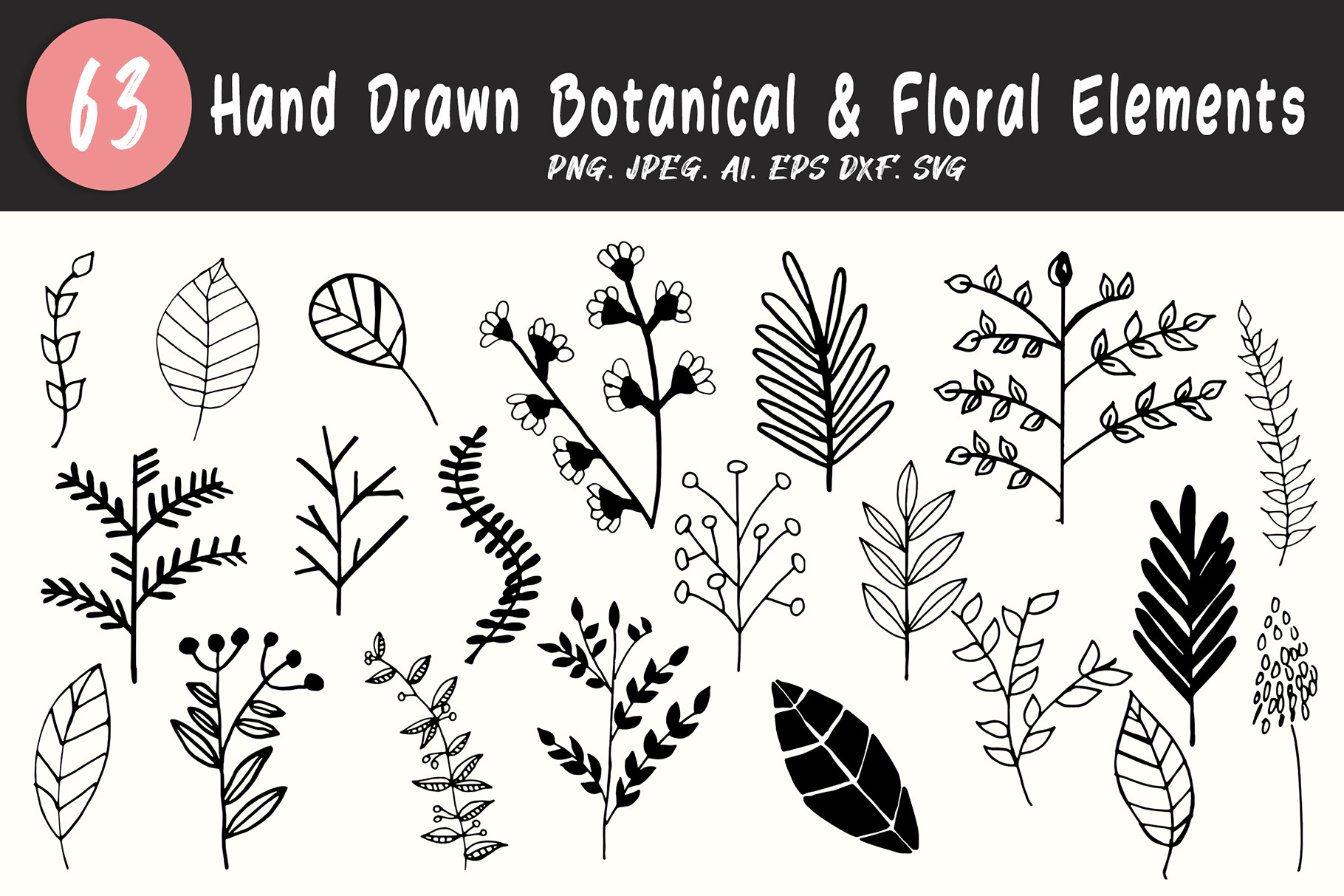 60+ Botanical & Floral Elements, an Illustration by Creativetacos