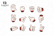 12 Hands Gestures, a Work Illustration by Leonid Arestov