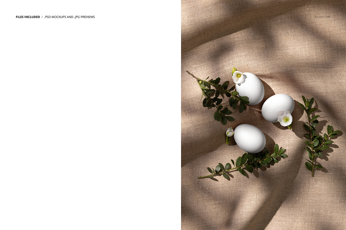 Traditional Style Easter Eggs Mockup, an Advertising Mockup by creatsy5