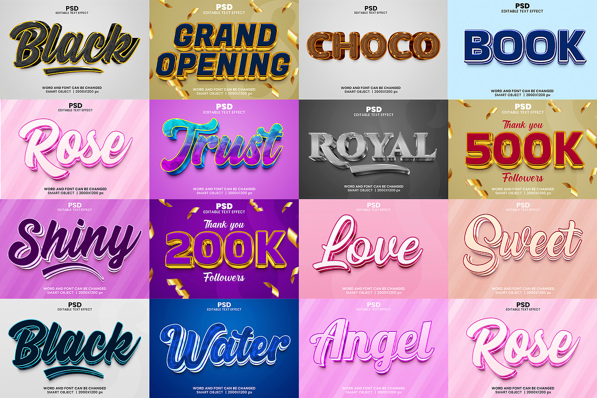 15 3d Editable Text Effect Style, a Layer Style Add-On by bdrobin