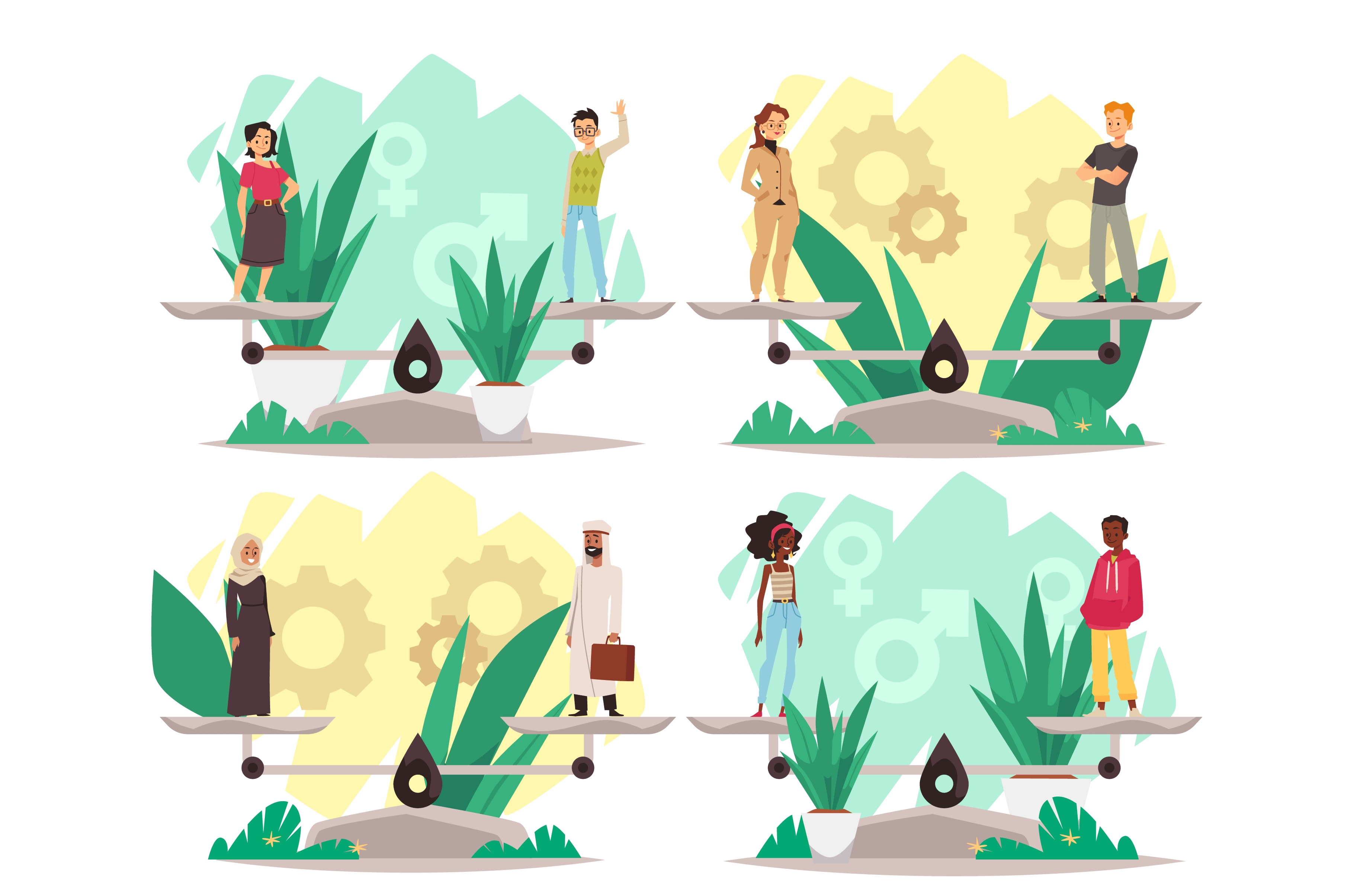 Equal rights, gender equality, a Person Illustration by Sabelskaya