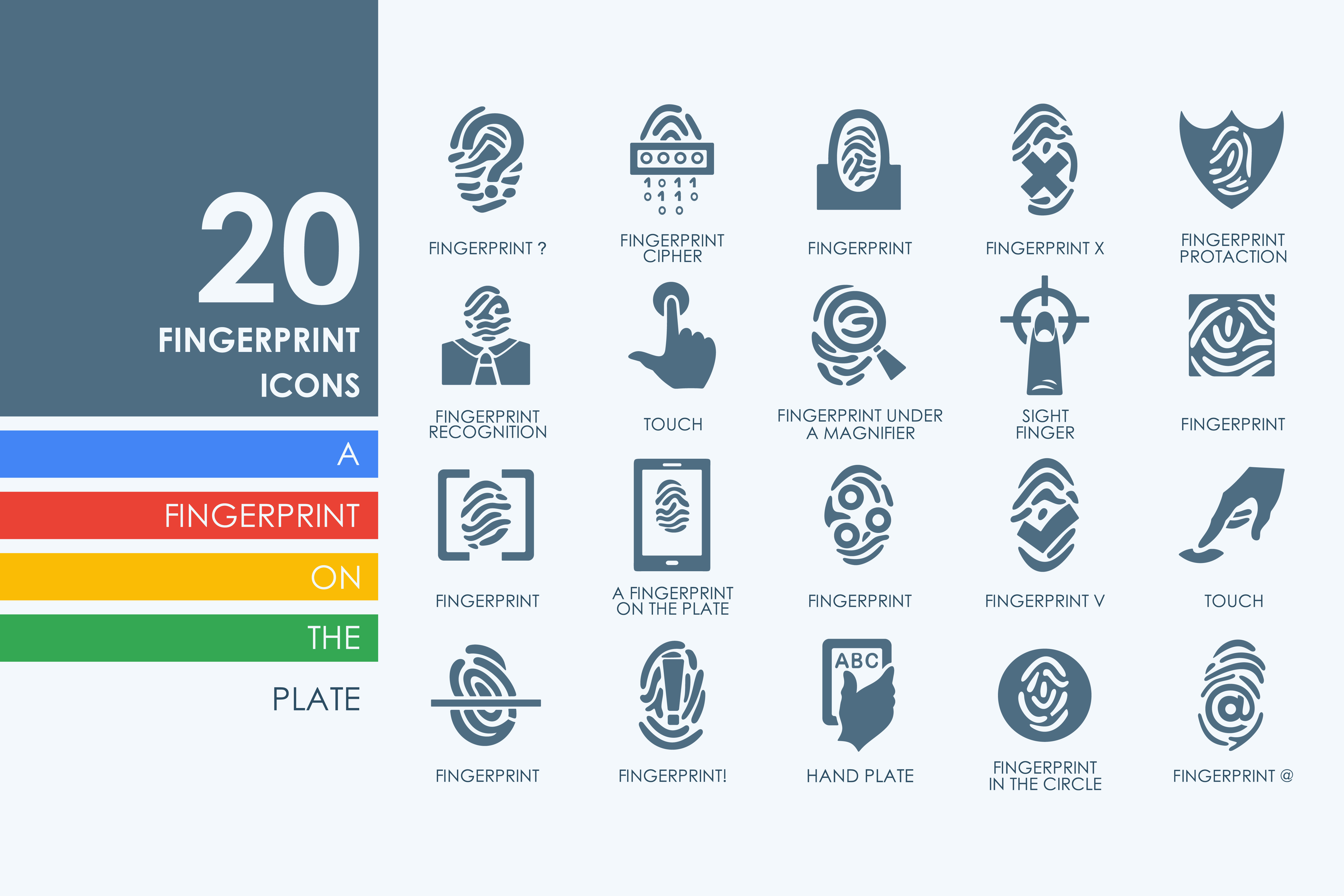 20 Fingerprint icons, an Icon by Palau
