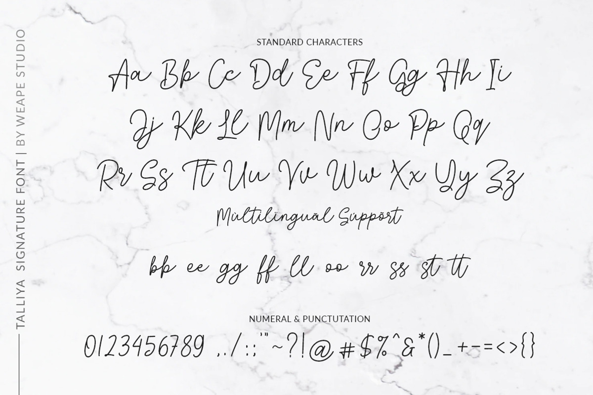 Talliya Signature Font, a Handwritten Font by Weape Studio