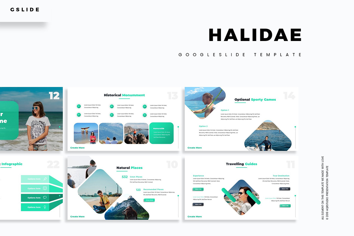 Halidae - Google Slides Template, a Presentation Template by AQR Studio
